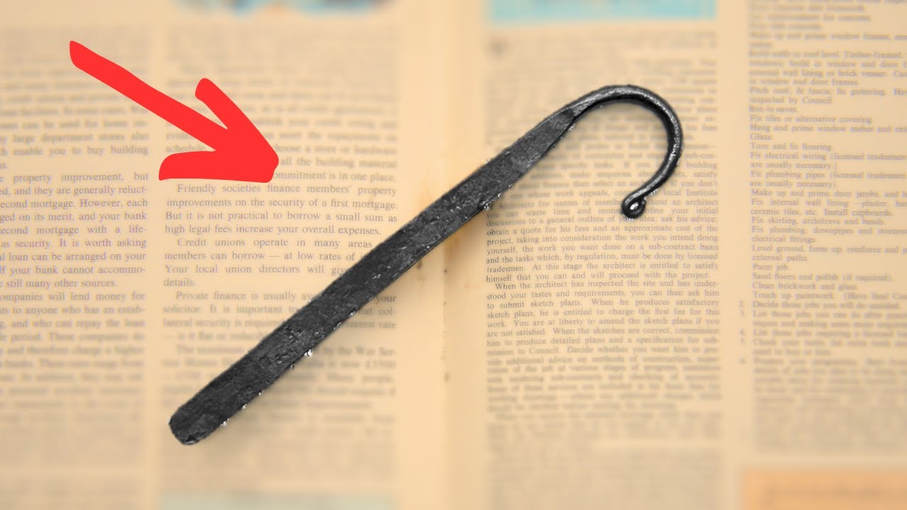 HAND FORGING a BOOKMARK - YouTube