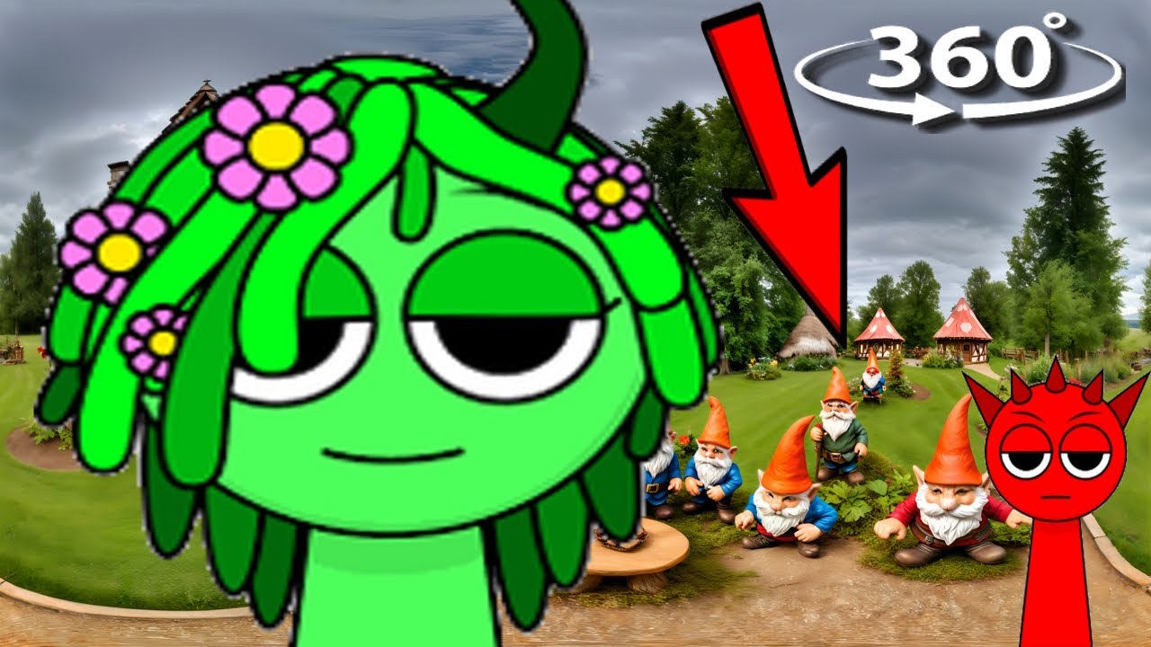 Find Incredibox Sprunki Green Vineria among all the Sprunkis in 360° VR ...