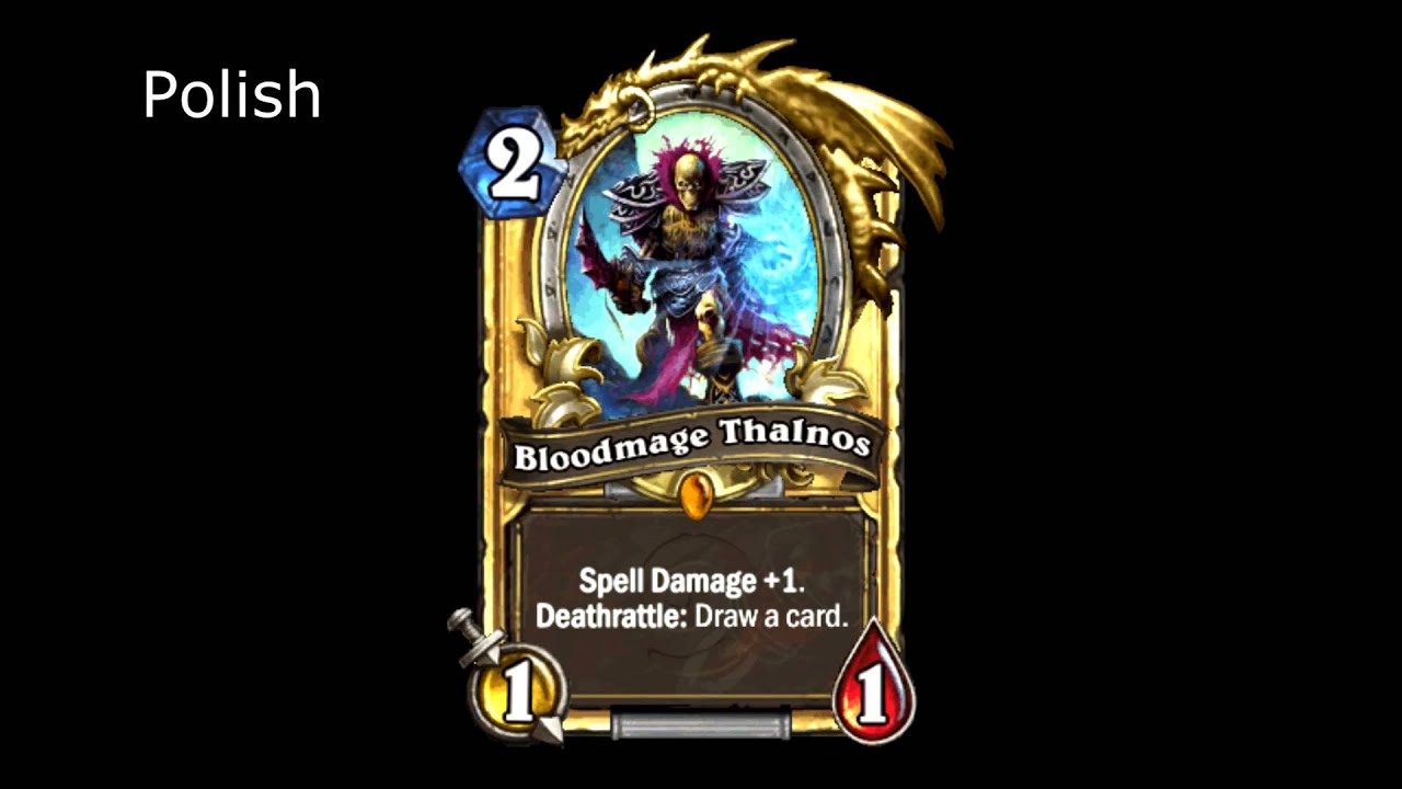 Bloodmage Thalnos sounds - All languages - Hearthstone - YouTube