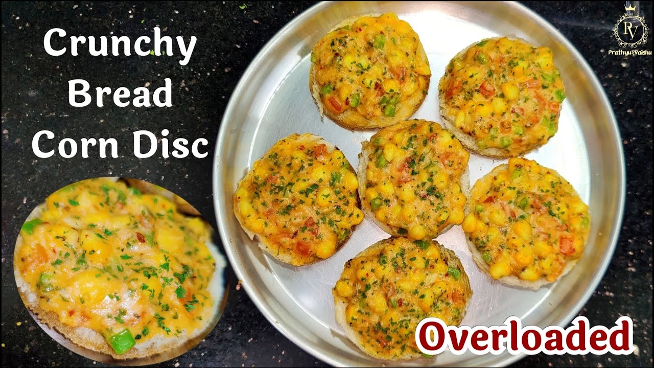 Crunchy cheesy BREAD DISC with Corn Overloaded - YouTube
