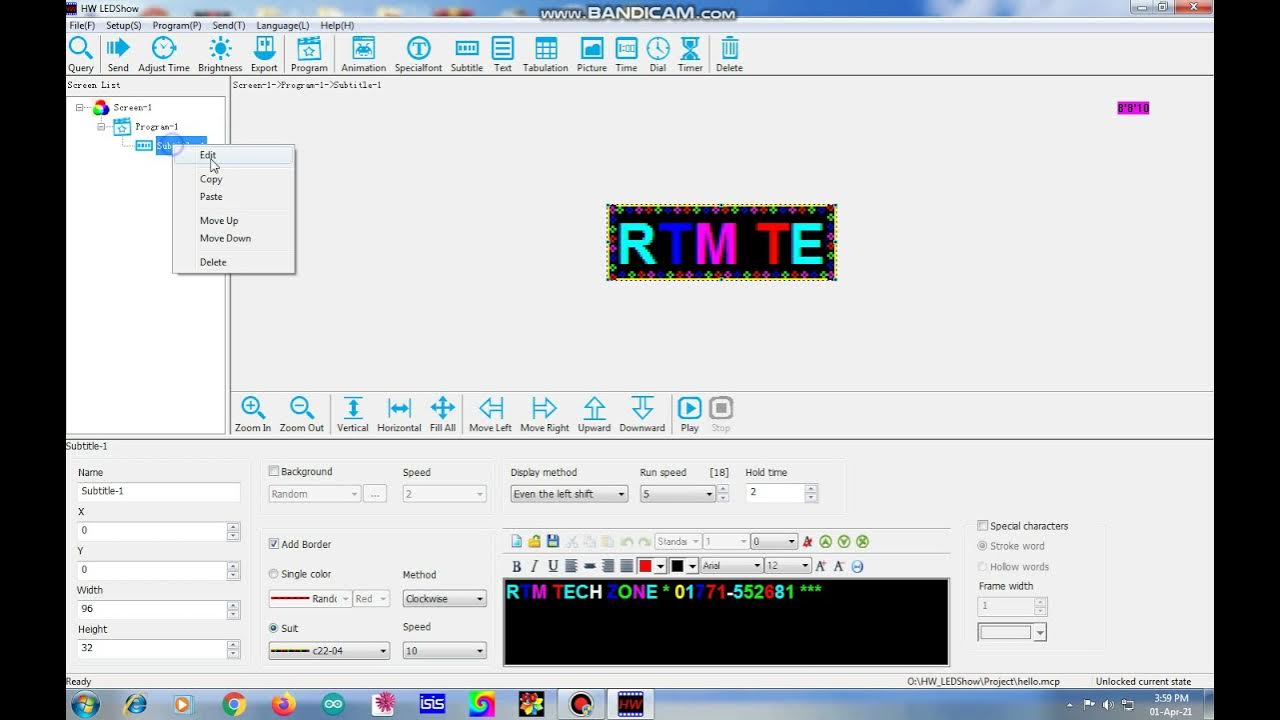 HOW TO PROGRAM | P10 RGB LED MODULE WITH | C2 LED CONTROLLER USING | HW-LED SHOW - YouTube