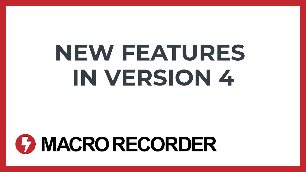 New features in Macro Recorder v4 - YouTube