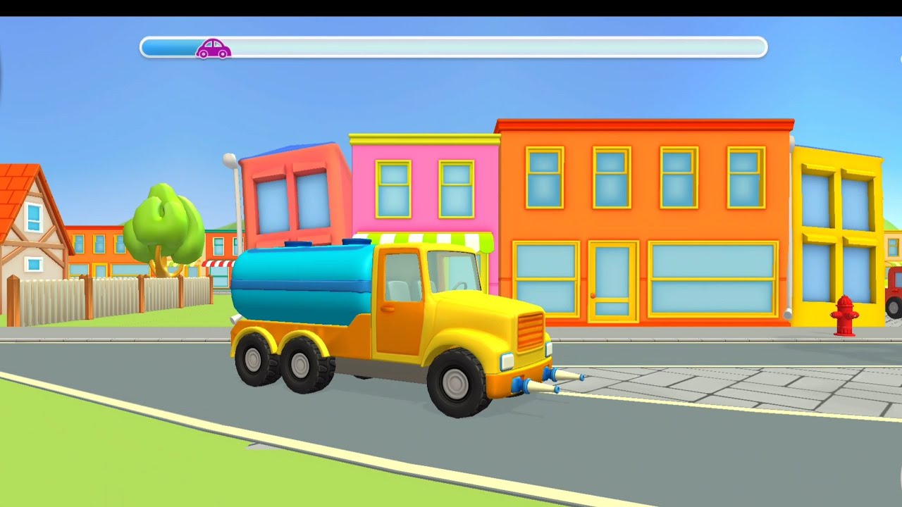 Helper cars cartoon. A crane & an excavator for kids. Learn ...