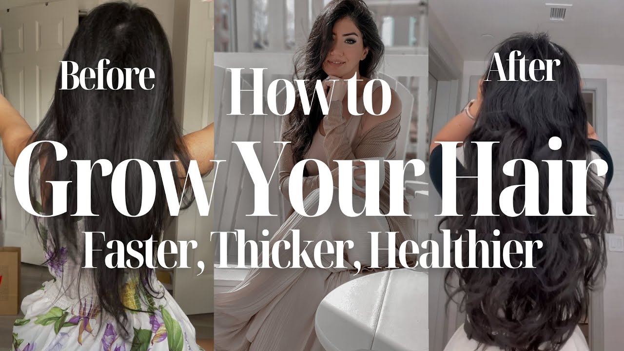 HOW TO GROW YOUR HAIR FASTER, THICKER, HEALTHIER, HAIR GROWTH TIPS FOR ...