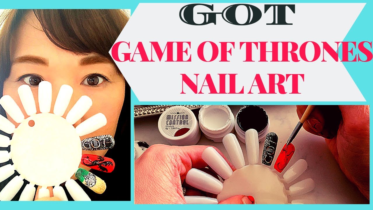 GOT Game of Thrones Nail art - YouTube