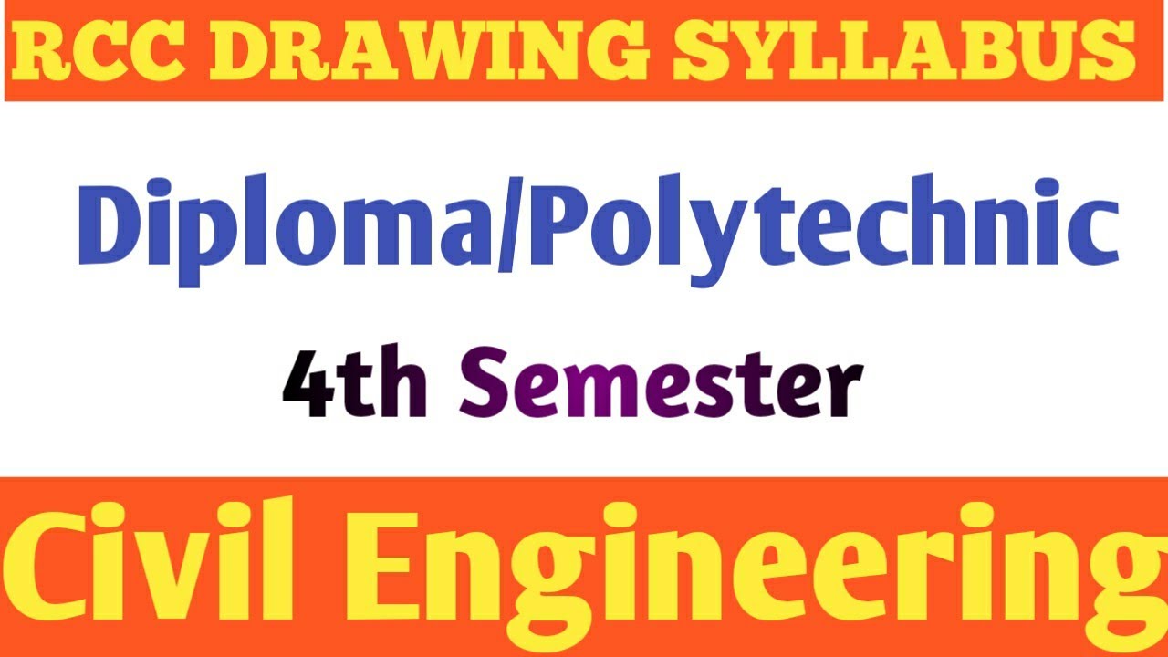 R.C.C Drawing (Reinforced cement concrete) Syllabus | RCC drawing ...