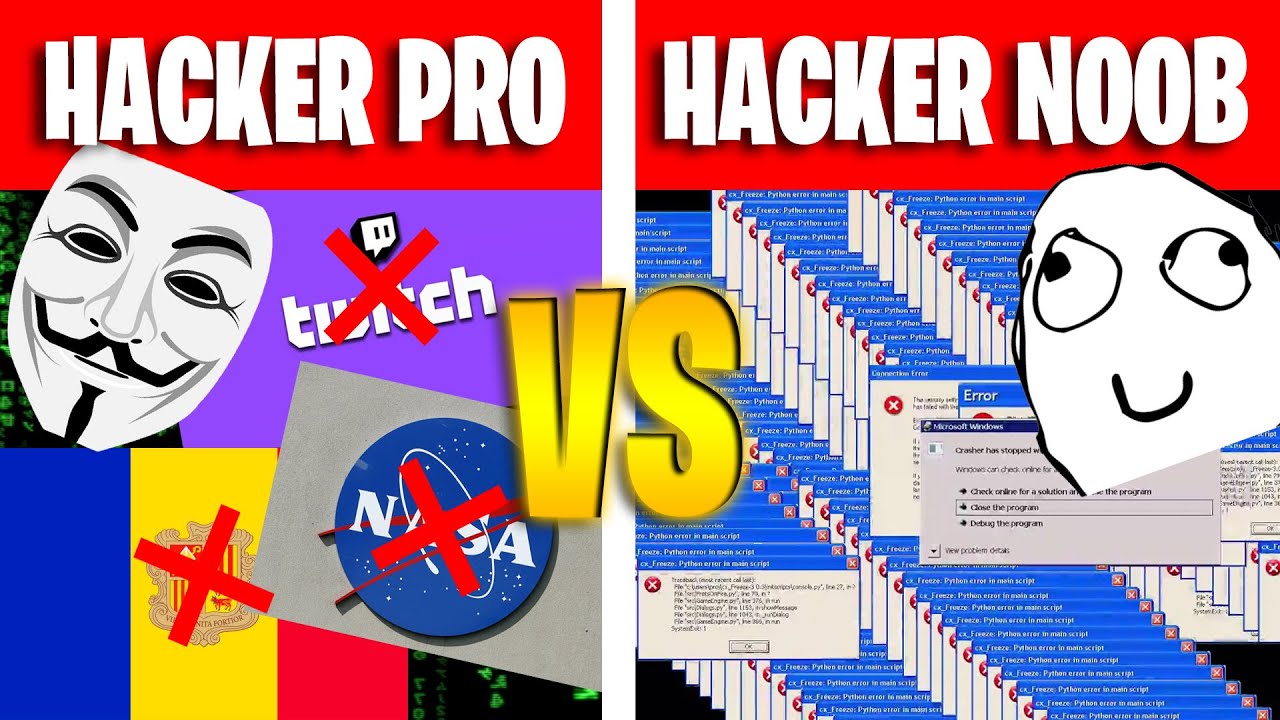 HACKER PRO VS HACKER NOOB - YouTube