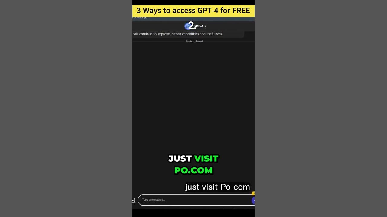 3 Working Ways To Use Gpt 4 For Free Openai Chatgpt Chatgpt4 Gpt4 Gpt4free Openaichat