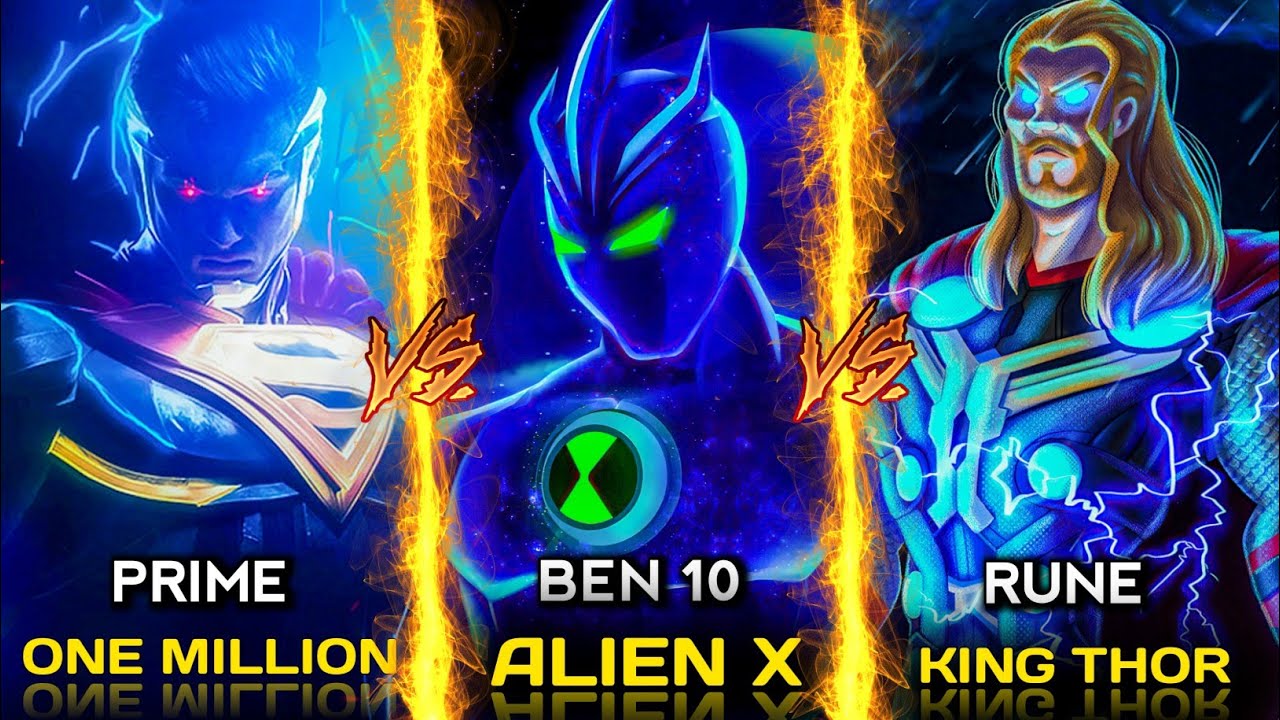 Superman Prime One Million Vs Alien X Vs Rune King Thor | Superman Vs ...