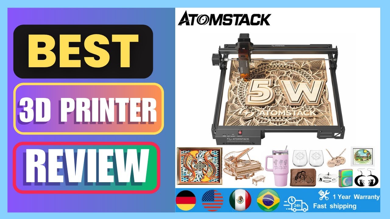 Best ATOMSTACK A5 Pro V2 Laser Engraving Wood - YouTube