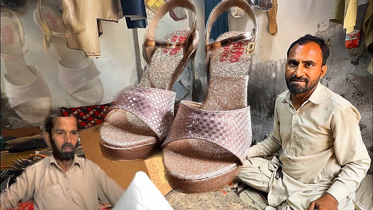 Process of Making Hand Made Ladies Sandal |How A Worker Make Girls ...