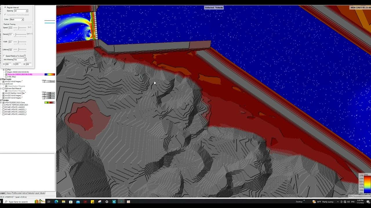 HEC RAS 2D Modeling Side intake flow capacity analysis - YouTube