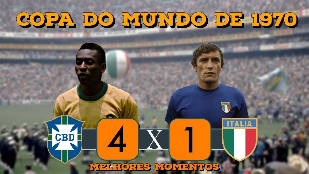 Brasil 4 x 1 Itália | Final da Copa do Mundo de 1970 #brasil #futebol # ...