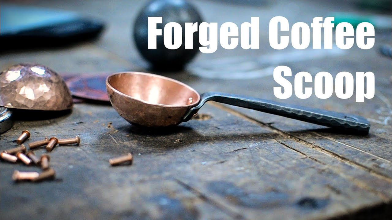 Blacksmithing : Copper and Stainless Coffee Scoop - The Forge - YouTube