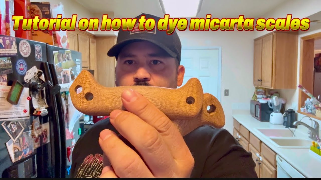 Tutorial on dying Micarta handle scales for my Becker knives - YouTube