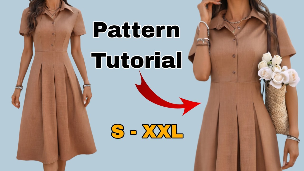 Pattern Drafting for an Elegant Summer Dress | Step-by-Step EASY ...