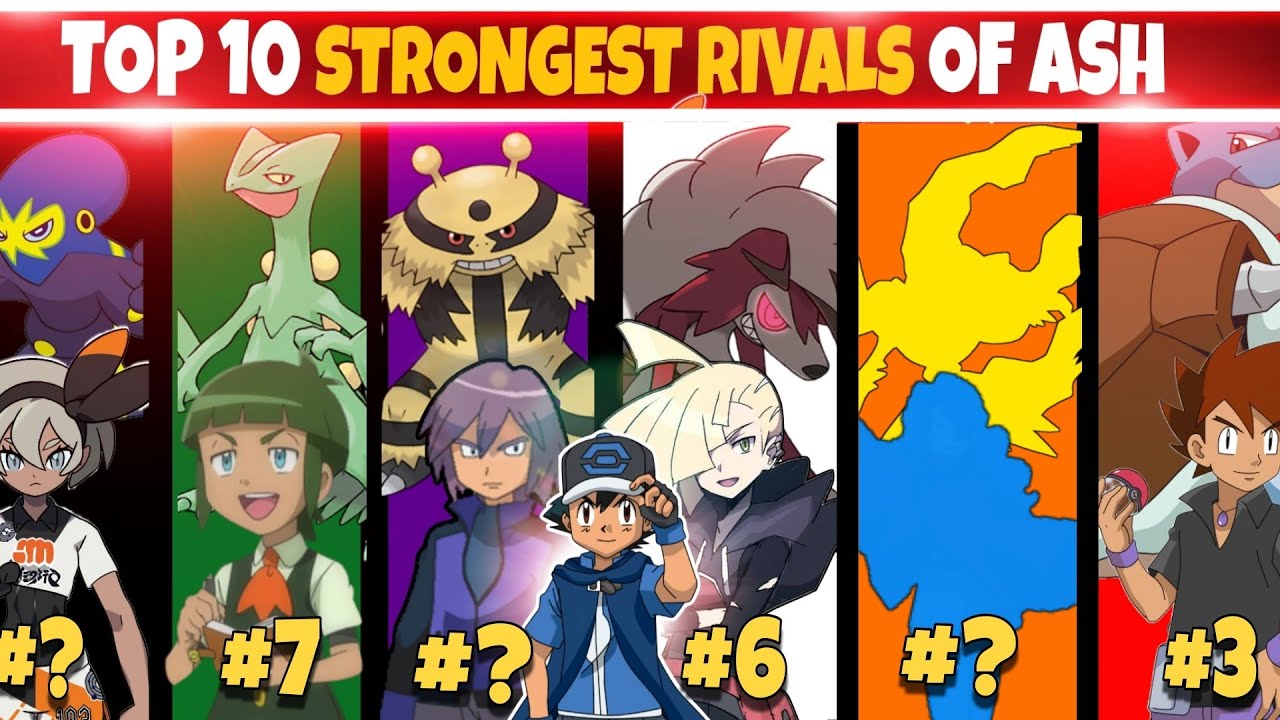Top 5 Strongest Rivals of Ash Ketchum | Pokemon in Hindi | Detailed ...