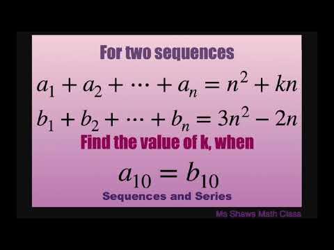 For two sequences S_n = n^2 +kn, T_n = 3n^2 -2n, the tenth term of both ...