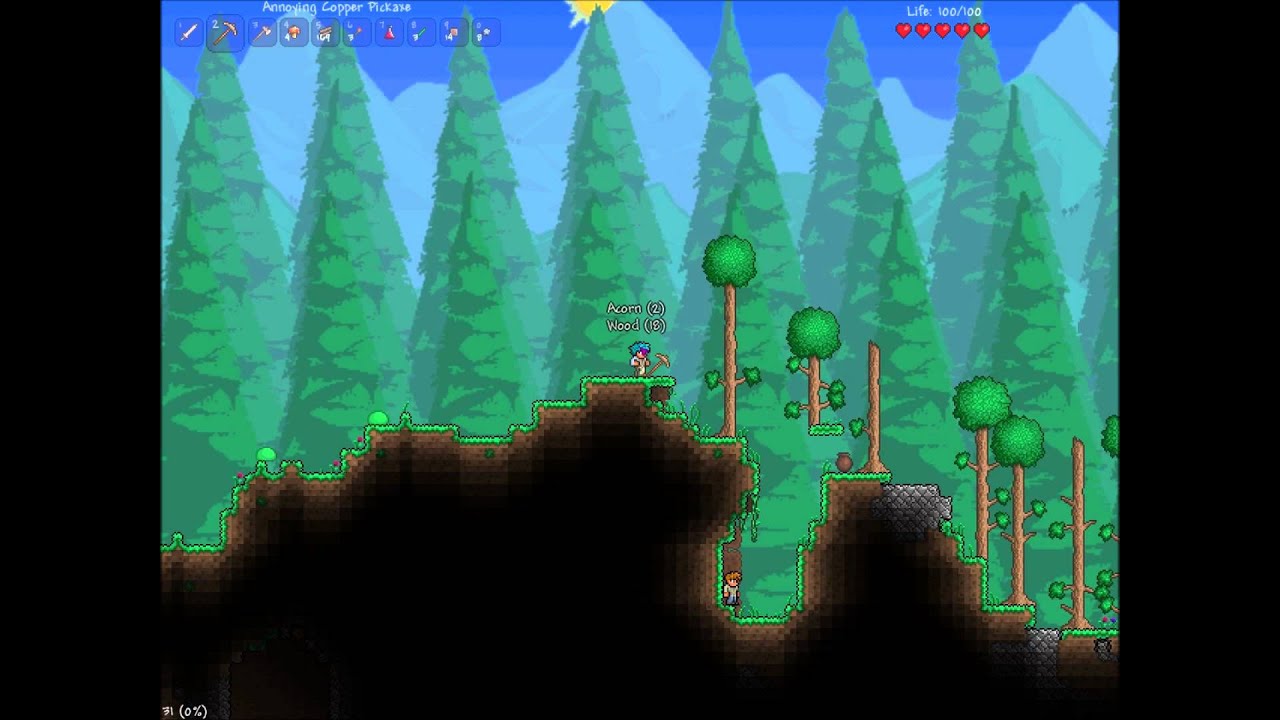Terraria - Start to "Finish" Ep.1 - "My first vid" - YouTube