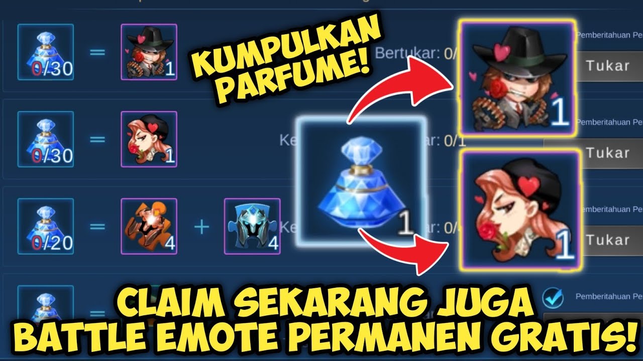 BATTLE EMOTE PERMANEN GRATIS! EVENT VALENTINE MLBB - EVENT TERBARU ...