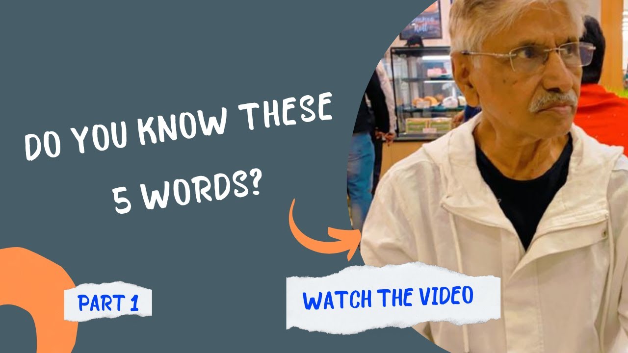 DO YOU KNOW THESE 5 WORDS? - Part 1 - YouTube