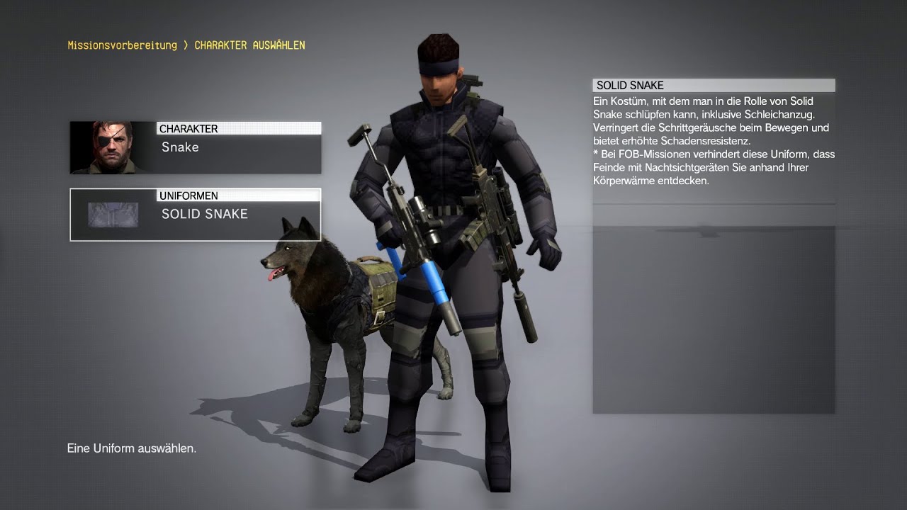 Snake alle Skins Metal Gear Solid 5 V Phantom Pain - YouTube