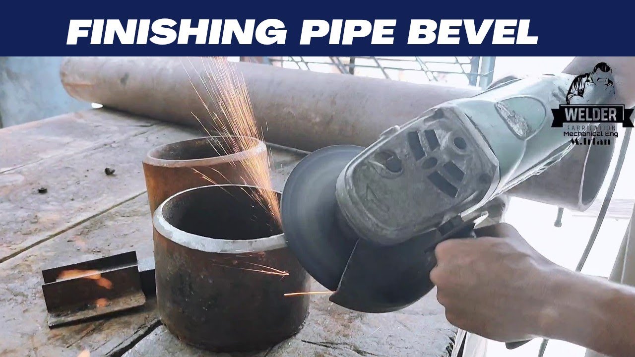 finishing pipe bevel 37.5° - YouTube