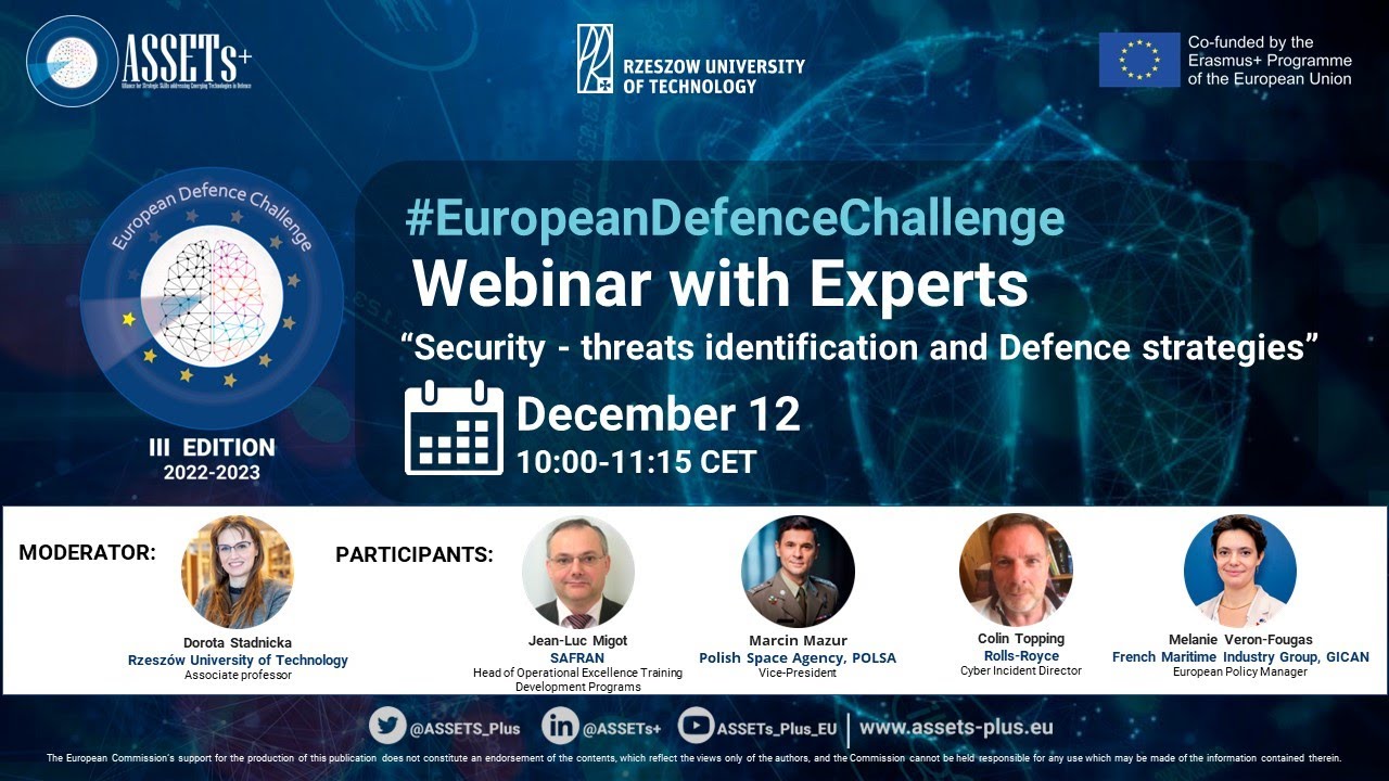 Webinar with Defence Experts, December 12, 2022 - YouTube