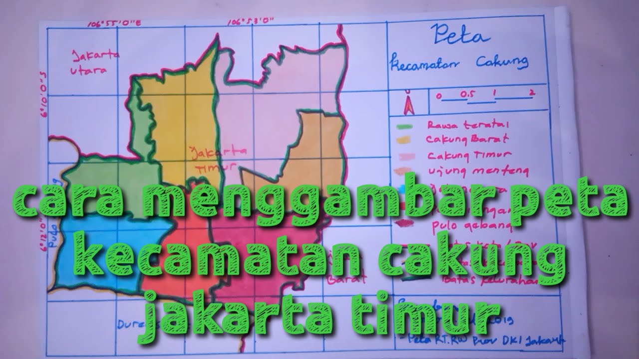 menggambar peta cakung jakarta timur - YouTube
