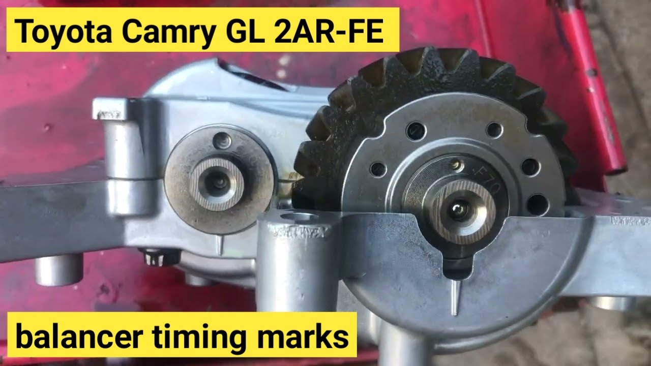 Toyota Camry GL Engine 2AR 2015 model balancer timing marks || Asad ...