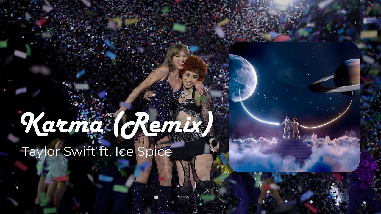 Taylor Swift ft. Ice Spice - Karma (Remix) (Lyrics Video) [4K] - YouTube