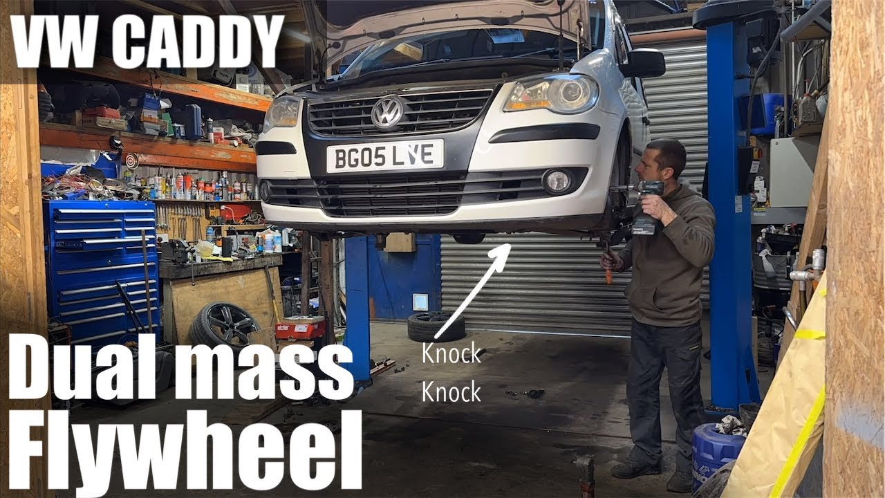 This Vw caddy dual mass flywheel was pretty bad {easy swap} - YouTube