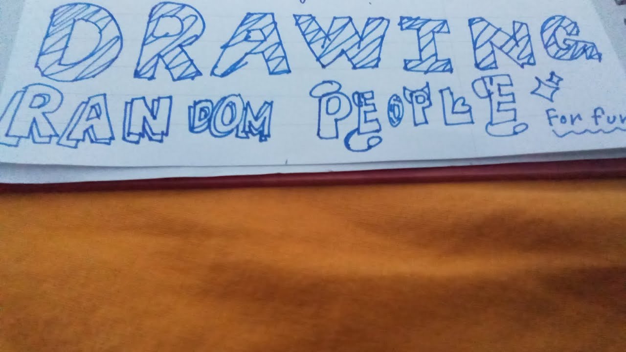 DRAWING RANDOM PEOPLE PT 2! - YouTube