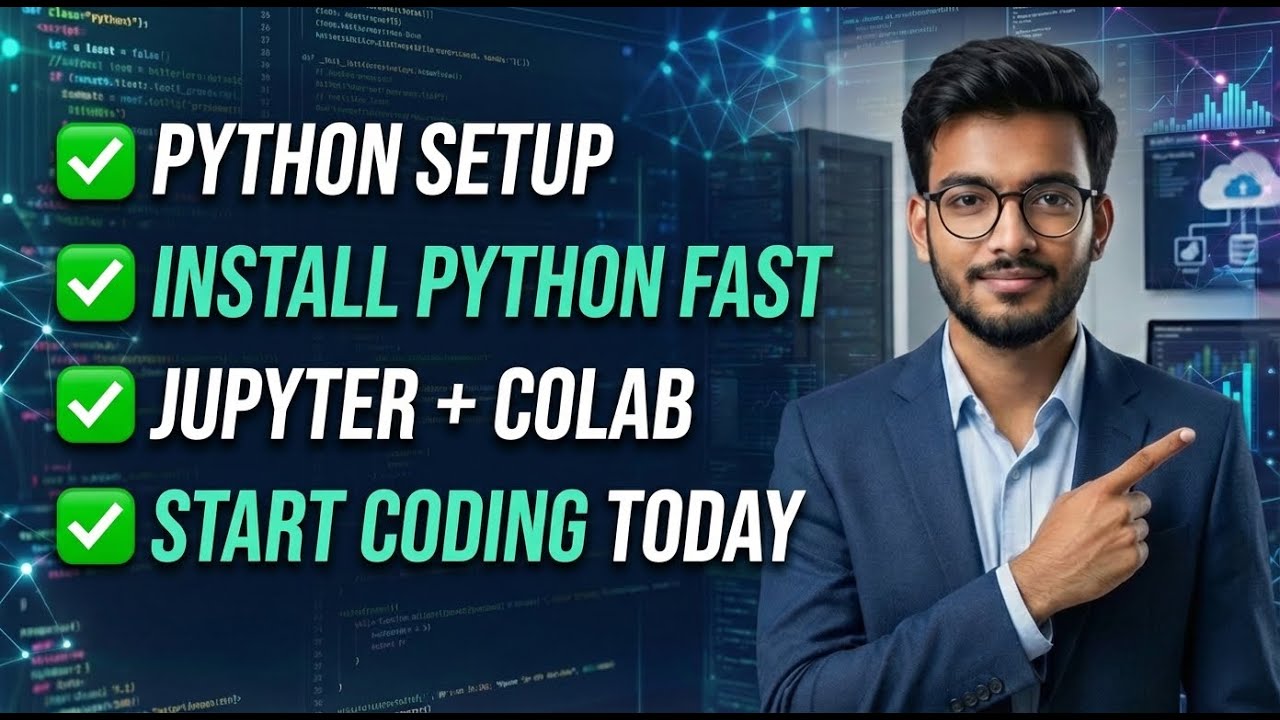 Python Setup for Beginners | Install Python, Jupyter & Google Colab ...