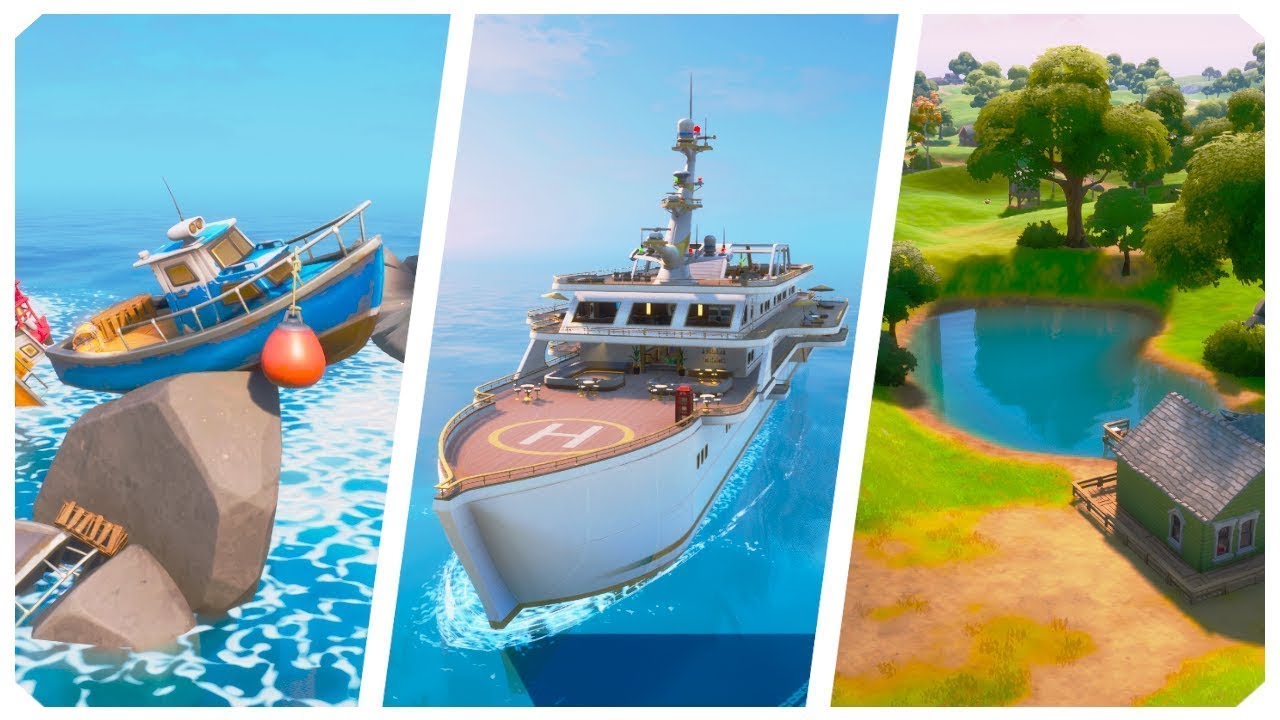 Visit Shipwreck Cove, Yacht, and Flopper Pond | Fortnite - YouTube