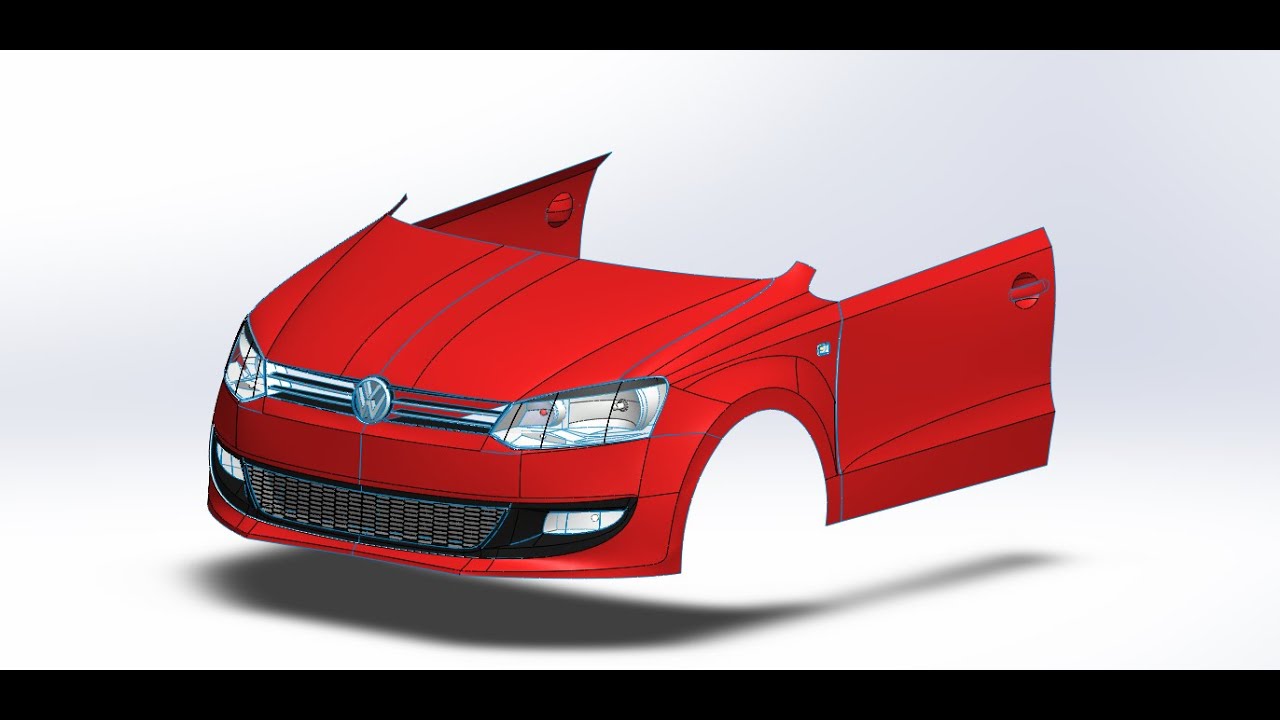 Volkswagen Polo Part-5 (Door) [SOLIDWORKS] [TIME-LAPSE] - YouTube