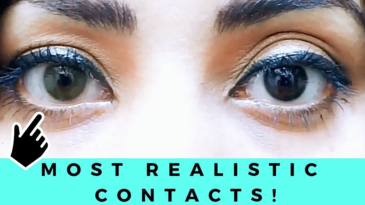 TRYING OUT the Most Realistic Color Contact Lenses #1!!! - YouTube