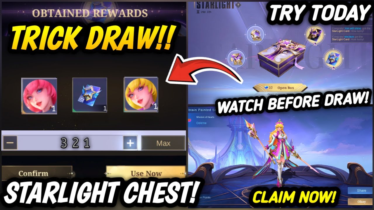 NEW!! TRICK DRAW STARLIGHT LUCKY CHEST SEPT (MAX REWARDS) | ODETTE SL ...