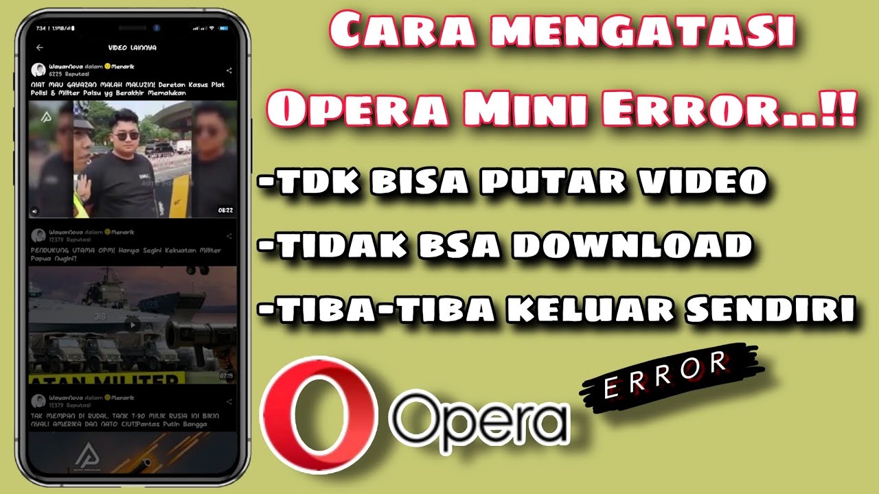 Cara Mengatasi Opera mini error tidak bisa Download - YouTube
