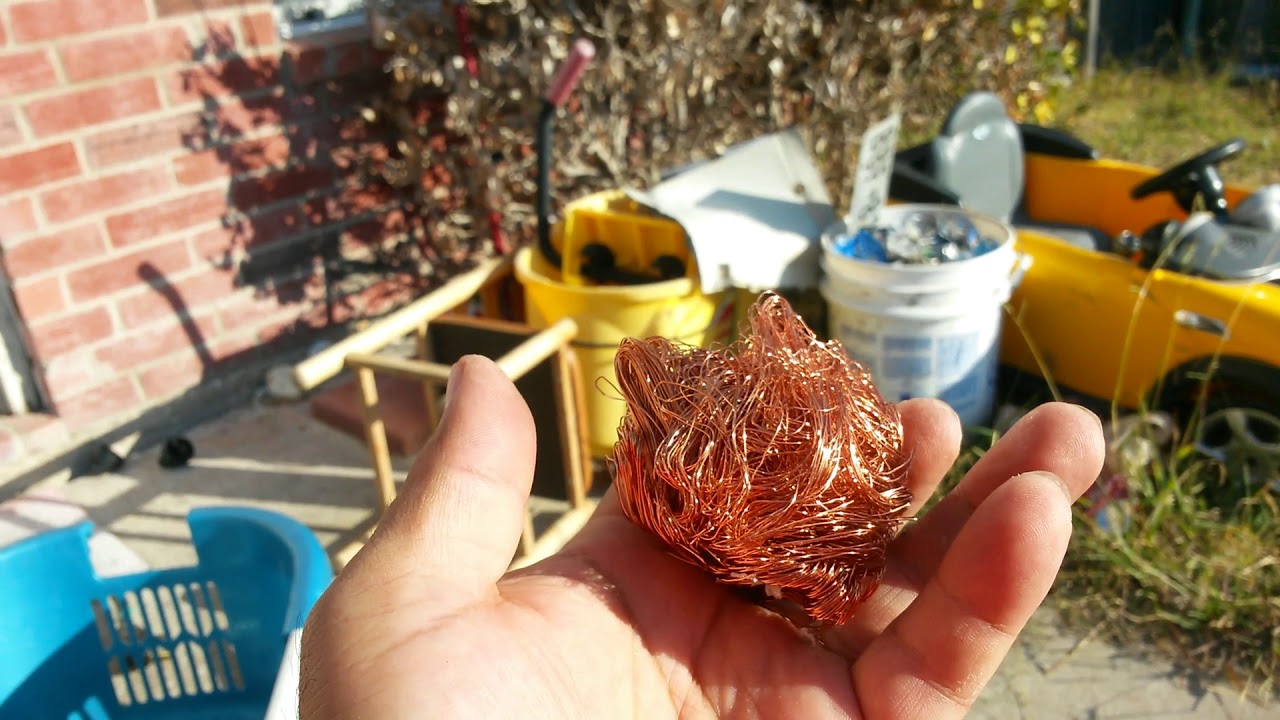 Tearing 12 tv yokes for copper scrap - YouTube