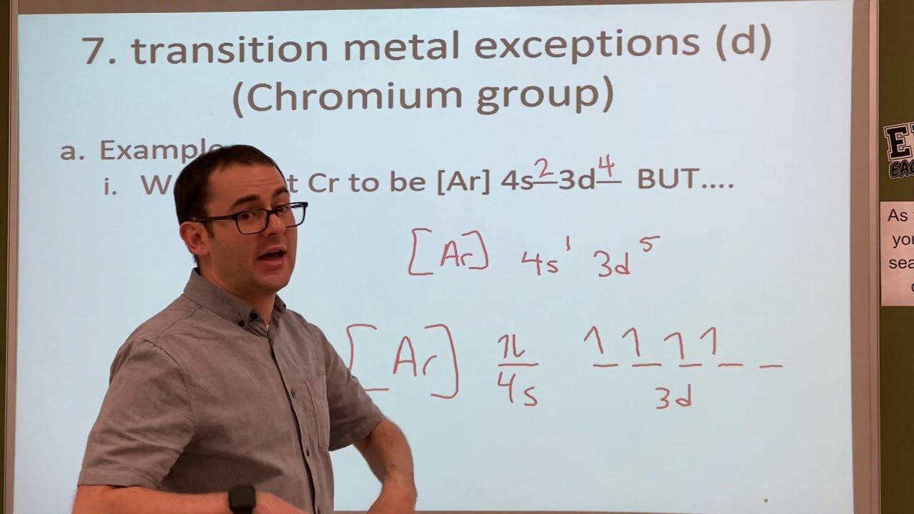 Electron configuration video 9 Transition metal exception rules part 1 ...