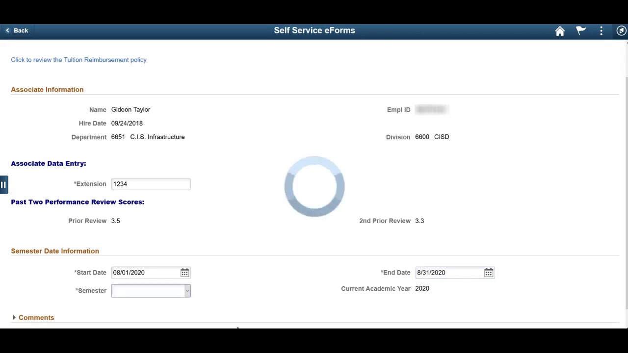 GT eForms™ Demo: Tuition Reimbursement eForm - YouTube