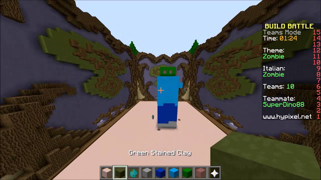 Minecraft Build Battle ep: 1 ROBOT ZOMBIE?!?!?!!? - YouTube