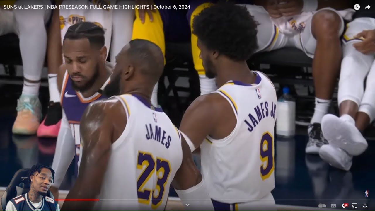 LeBron & Bronny Debut! FlightReacts To SUNS at LAKERS | NBA PRESEASON ...