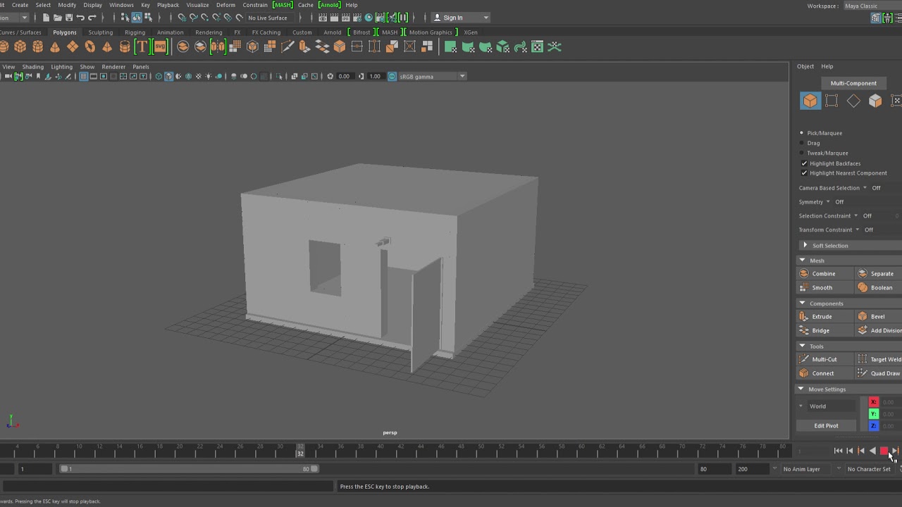 Shop Door Opening Animation Maya - YouTube