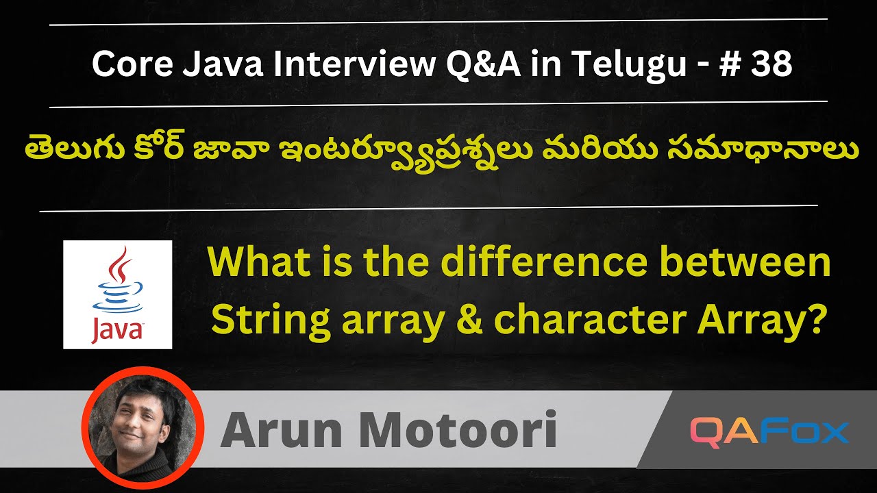 What Is The Difference Between String Array And Char Array Core Java 1501