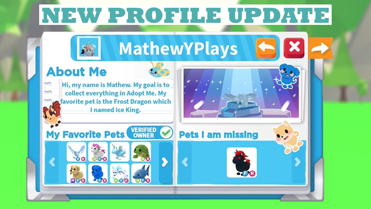 HOW TO USE THE NEW PROFILE IN ADOPT ME! (Roblox Adopt Me) - YouTube
