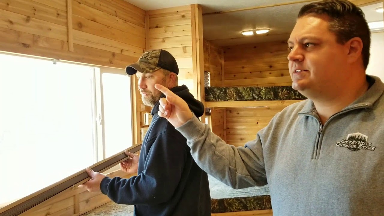 Installing blinds in a Ice Castle Fish House from GoIceFish.com - YouTube