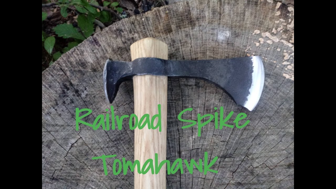 Forging Railroad Spike Tomahawk - YouTube