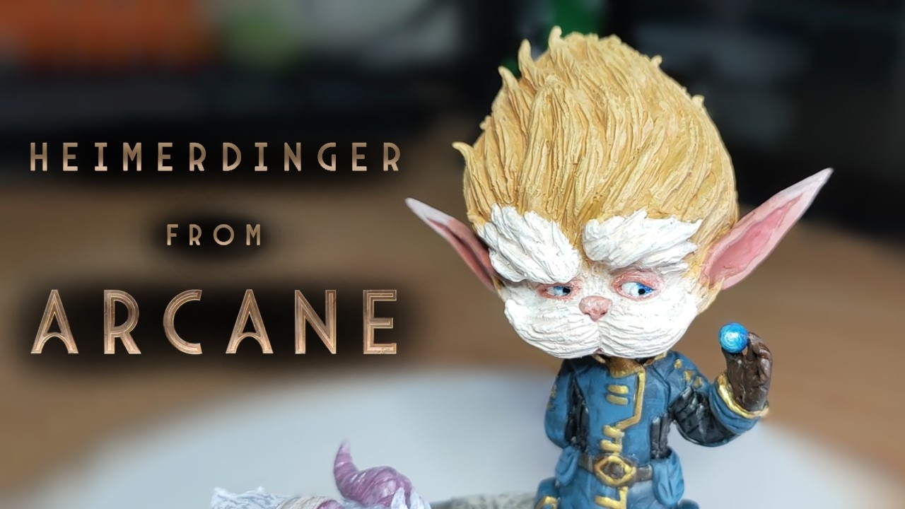 I sculpted Heimerdinger from Arcane : League of Legends - YouTube